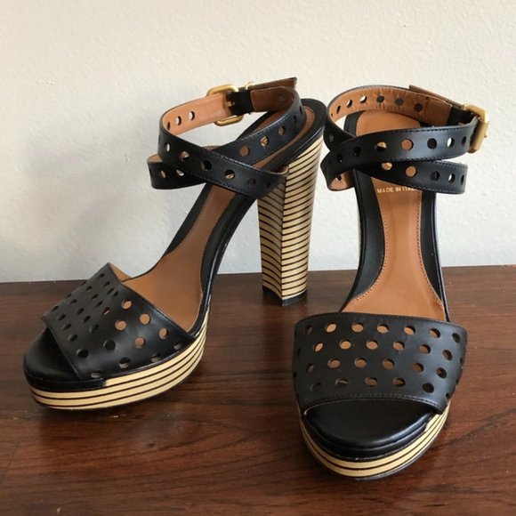 Fendi | Shoes | Fendi Perforated Leather Platform Heel 365 | Poshmark